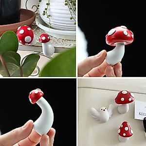 3 Pcs Unique Mushroom Cute Fridge Magnets, Novelty Photo Memo Whiteboard Metal Furniture Home Decoration Magnets