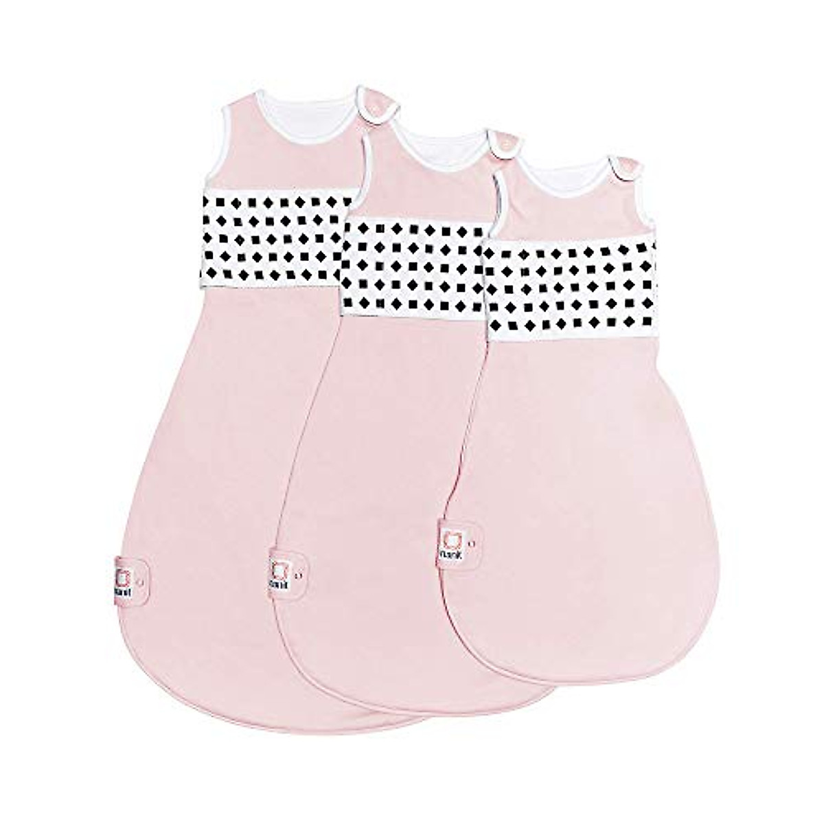 Nanit Breathing Wear Sleeping Bag – 100% Cotton Baby Sleep Sack - Works Pro Baby Monitor to Track Breathing Motion Sensor-Free, Real-Time Alerts, Size Large, 12-24 Months, Blush Pink