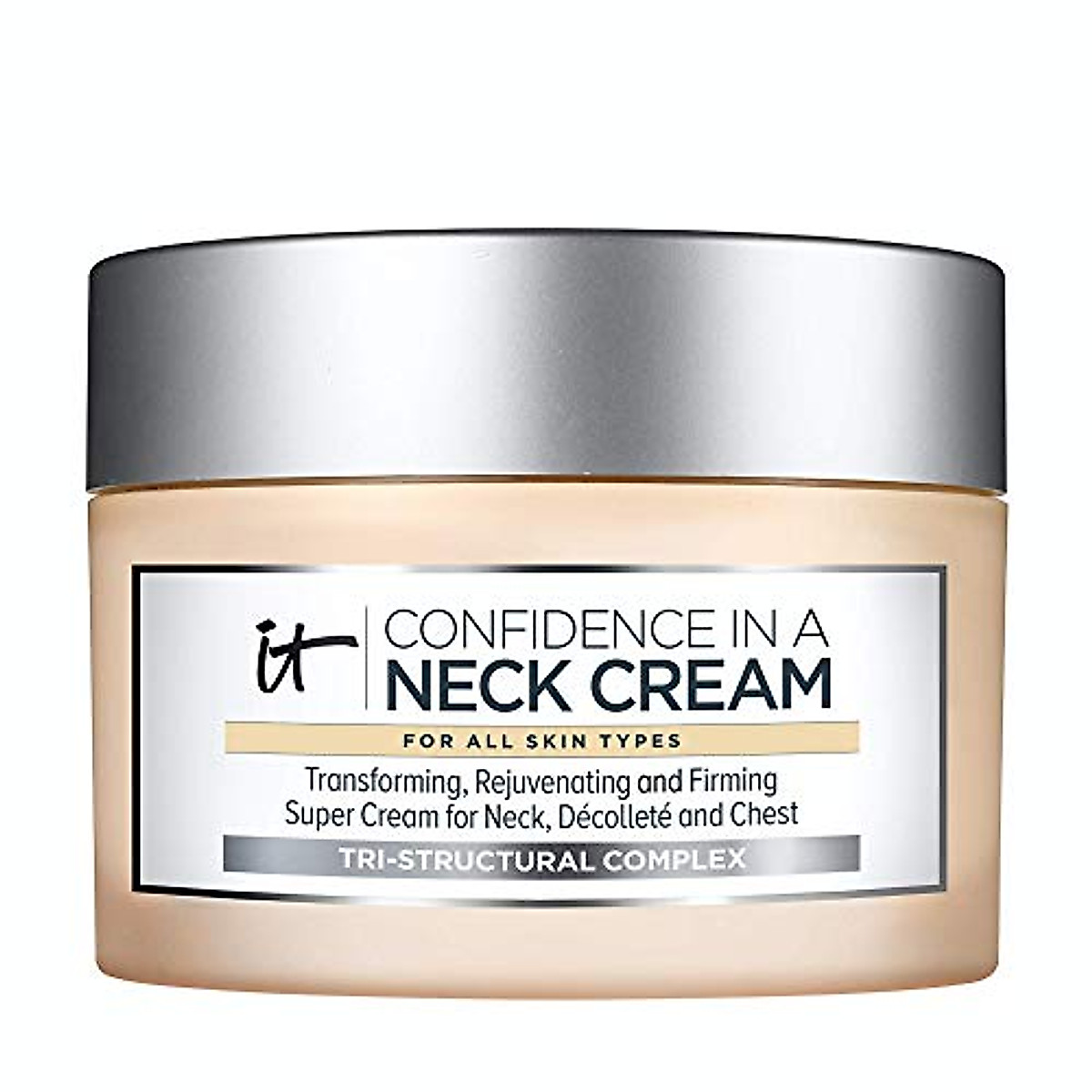 IT Cosmetics Confidence in a Neck Cream - Anti-Aging & Firming Moisturizer - Reduces the Look of Neck Lines, Tightens & Smooths - With Collagen & Hyaluronic Acid - 2.6 fl oz