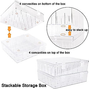 New brothread Pack of 2 Tall and Clear Storage Box/Organizer for 2x30 Home Embroidery&Cotton Thread Spools Compatible with Tall Thread Spools from Isacord/Floriani/Madeira/Glide/RA/Connecting Thread