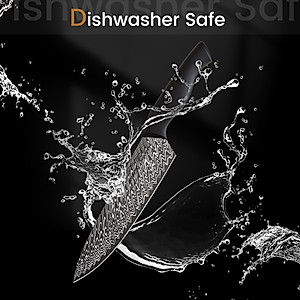 Knife Set, 15 Pieces Kitchen Knife Set with Built in Knife Sharpener Block