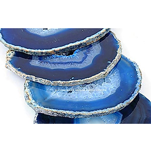 Agate Coaster #4 design Blue Color Coaster Wholesale Price Drink Coaster Tableware Bar Accessories Dinning Table Accessories