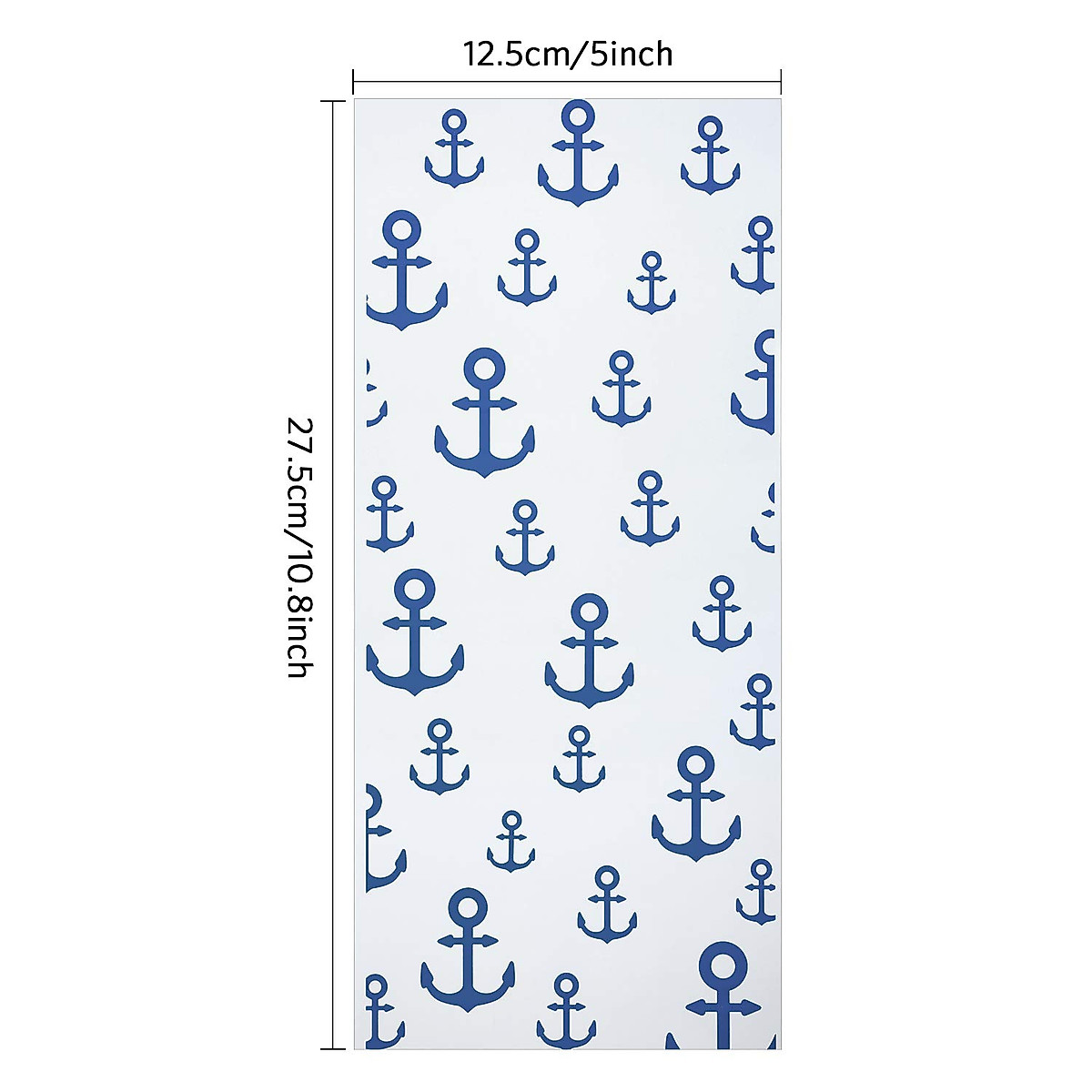 100 Pieces Nautical Anchors Party Bags Nautical Candy Cellophane Bags Heat Sealable Treat Bags with 100 Pieces Gift Twist Ties for Nautical Beach Decoration Themed Party(Blue, Red) (Blue)