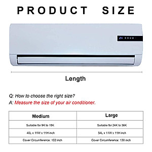 WOMACO Split Air Conditioner Cleaning Cover Cleaning kit Wall Mounted Air Conditioning Cleaner Kit Dust Washing Clean Bag Aircon Wash Bag Waterproof with Drain Outlet and Support Plates (Medium)