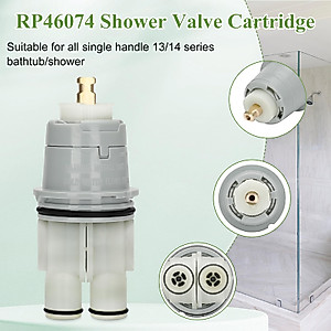 RP46074 Shower Valve Cartridge Assembly, Shower Cartridge for Shower and Tub 13/14 Series Faucet,Single-Handle Universal Valve Cartridge Repair Kit,Replacement for Monitor Shower Cartridge,1PCS