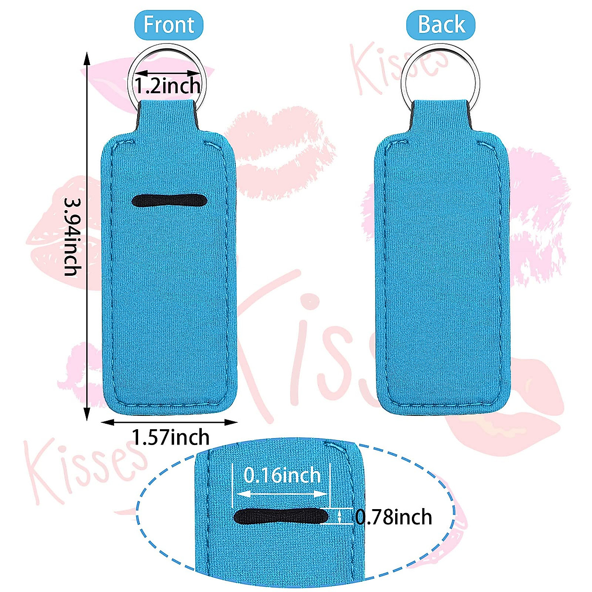 Tudomro 40 Pack Lipstick Keychain Holder with Clip Portable Lipstick Holder Keychain Colorful Lip Holder for Women (Multicolor Clips)