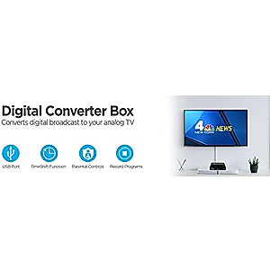 Digital Converter, Ematic Digital TV Converter Box with Recording, Playback, & Parental Controls