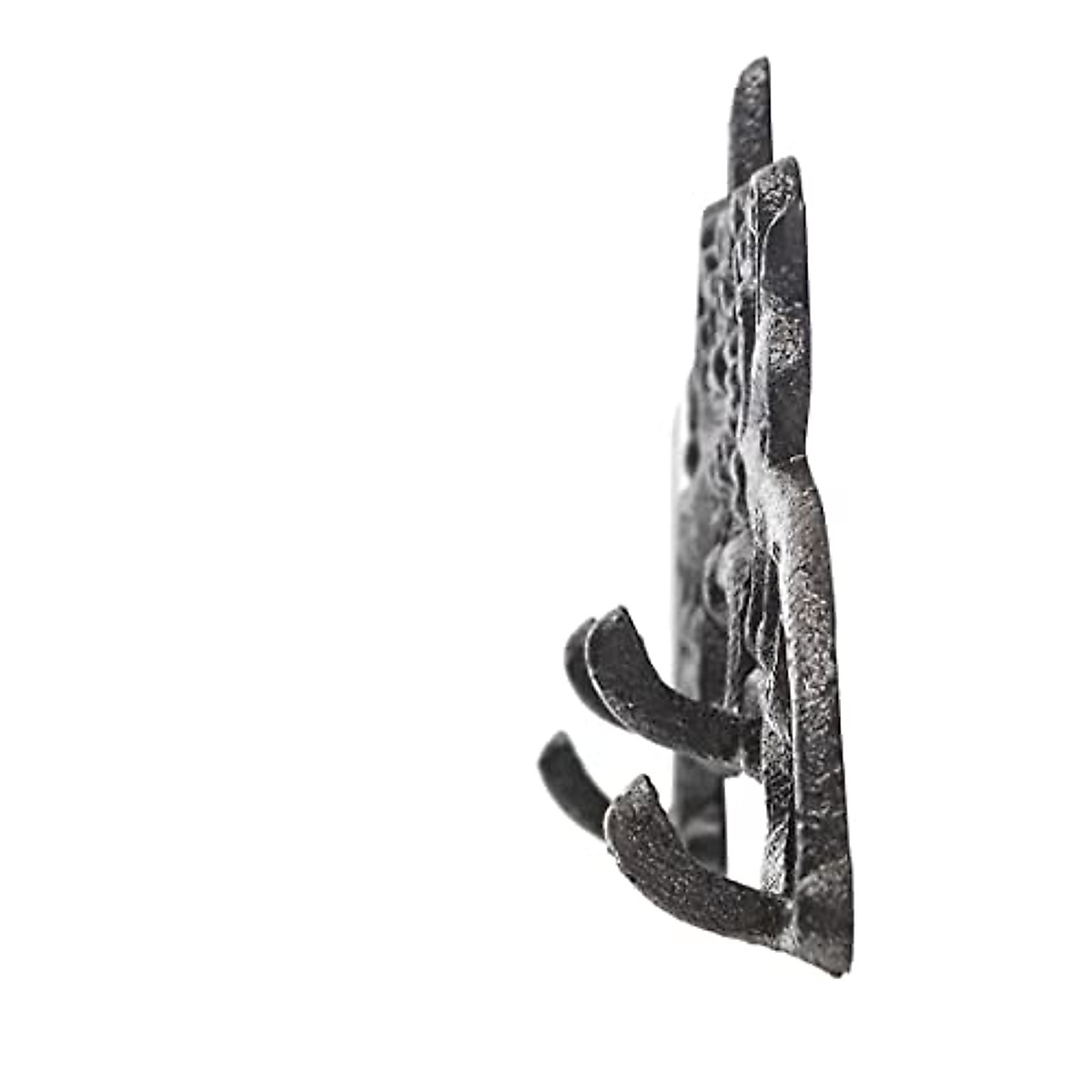 gasare, Decorative Hooks, Key Holder for Wall, Cast Iron Hooks, Wall Mount Screws and Anchors, 12 x 4 ½ Inches, Brown, 1 Unit