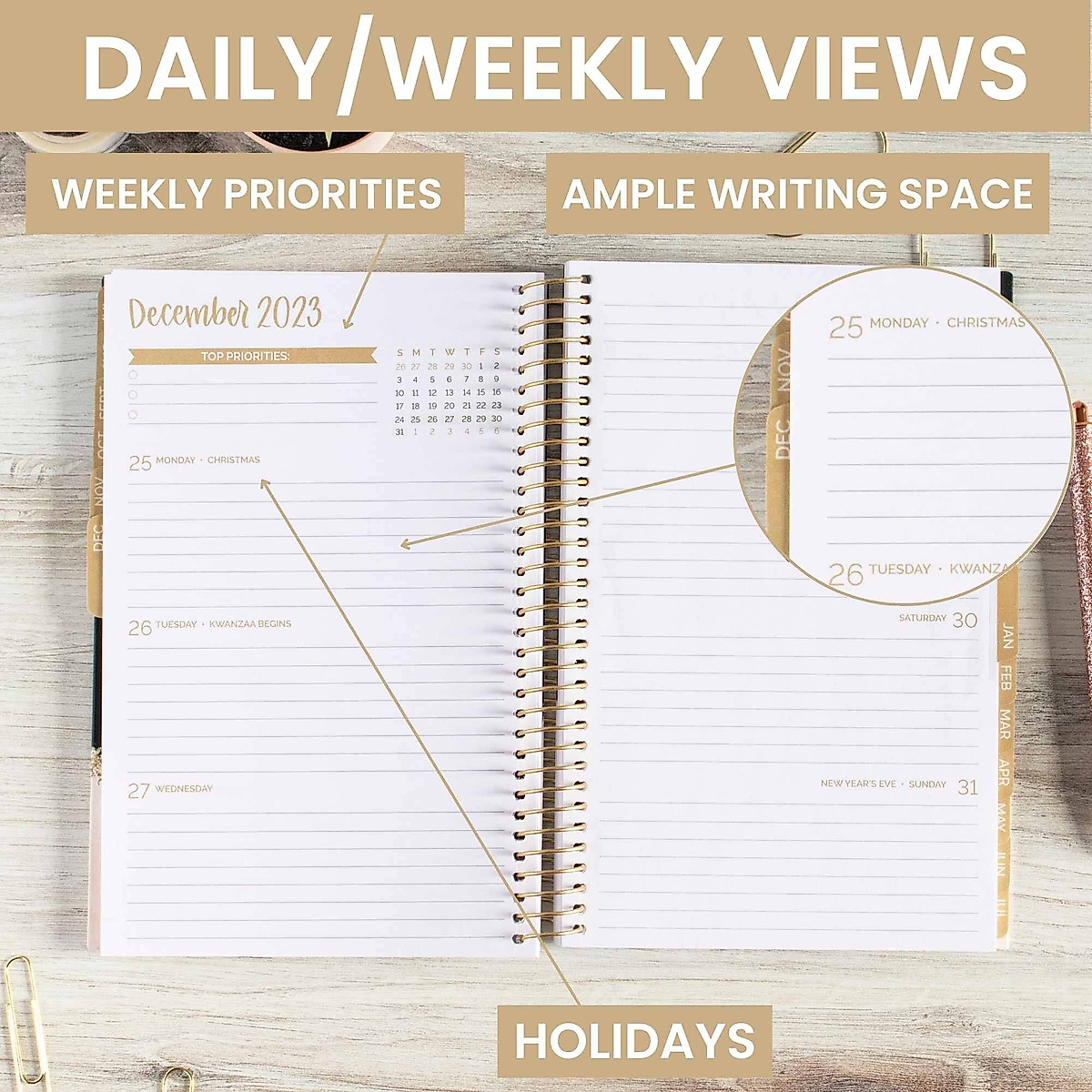 bloom daily planners 2023-2024 Academic Year Day Planner (July 2023 - July 2024) - 5.5” x 8.25” - Weekly/Monthly Agenda Organizer Book with Stickers & Bookmark - Writefully His