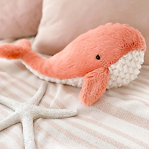 MON AMI Coral The Whale Stuffed Animal – 12”, Whale Plush Toy, Use as Toy or Nursery Room Décor, Great for Kids of All Ages, Ocean Animals