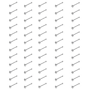 Jstyle 60 Pcs Hypoallergenic Stainless Steel Nose Studs for Women Men Sparkly CZ Small Nose Studs Rings Piercing Body Jewelry 1.5mm