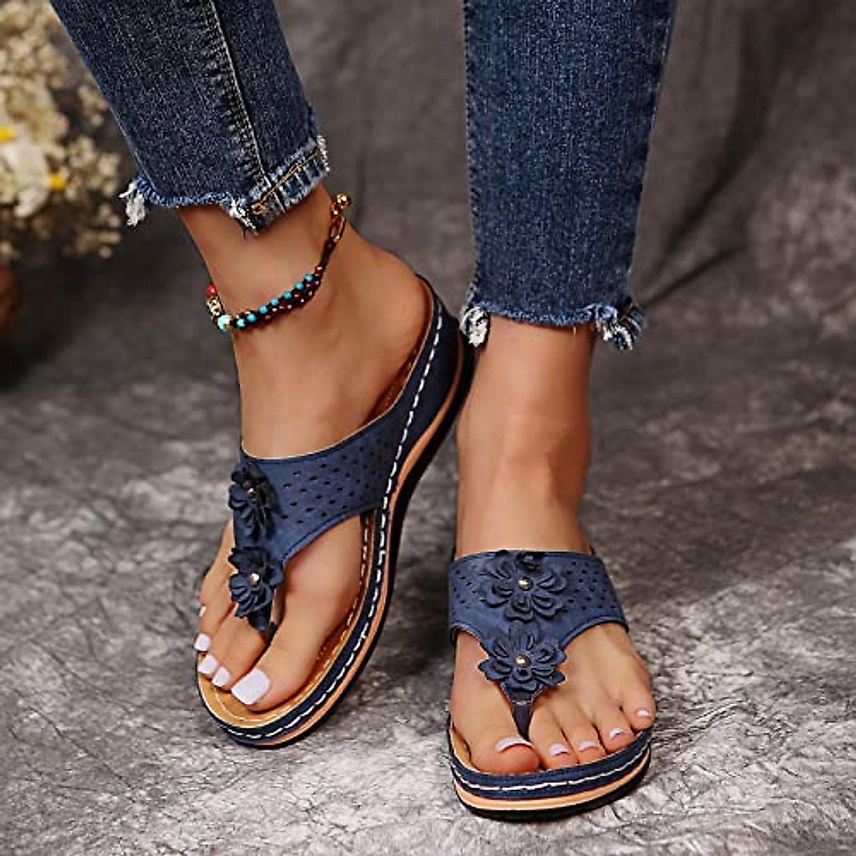 ZHOUXINGB Women Shoes Dressy, Sandals Women Flip Flop Sandals Cycling Boots Summer Shoes Orthopedic Flats Summer Dance Sandals Purple Shoes for Women