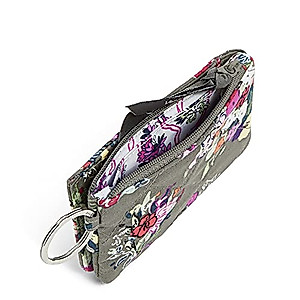 Vera Bradley Women's Cotton Deluxe Zip ID Case Wallet With RFID Protection, Hope Blooms - Recycled Cotton, One Size