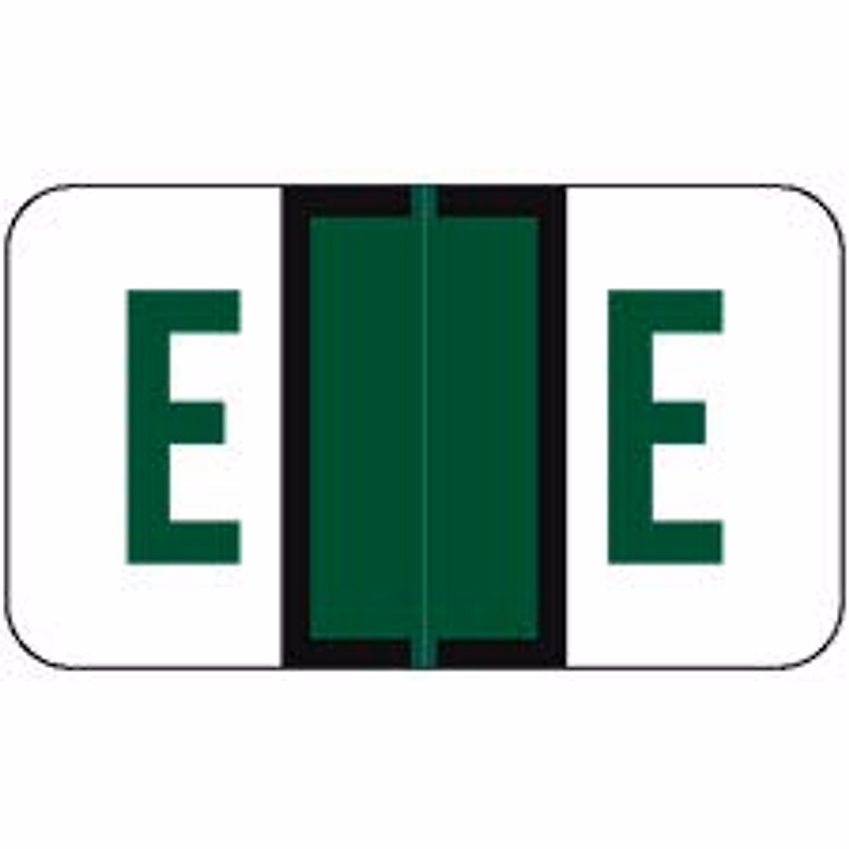 Doctor Stuff - File Folder Labels, Alphabet Letter E, Jeter/TAB 5100 - JRAM Series Compatible Alpha Stickers, Dark Green, 15/16" x 1-5/8", 500/Roll