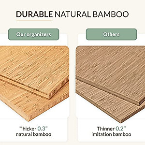 Ziplock bag organizer, bamboo ziplock organizer for drawer, bag organizer for kitchen plastic bag storage, ziplock bag organizer