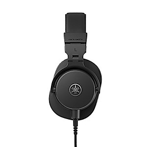 YAMAHA HPH-MT5 Studio Headphones - Foldable Monitor Headphones with 3m Cable and 6.3mm Standard Stereo Adapter Plug, Black