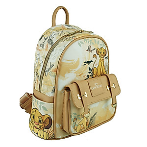 Disney The Lion King Simba and Nala Wondapop 11 Inch Vegan Leather Mini Backpack