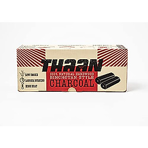 Thaan Thai Style Charcoal (5) and Thaan Charcoal Premium Select Very Large Lump Natural Hardwood Charcoal