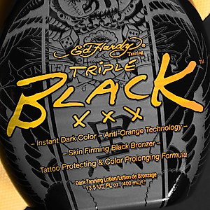 Ed Hardy BLACK XXX Instant Dark Color Tanning Lotion, 13.5 oz