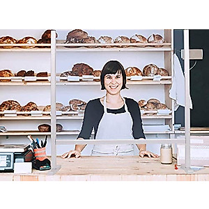 LITA888 Sneeze Guard for Desk Plastic Partition Divider - Plexi Glass Protector Stand - Protective Plexiglass Barrier Counter Shields - Adjustable Opening - 30" x 25" - Commercial Office Schools Store