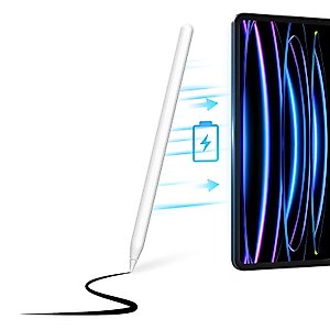 Uogic Stylus Pen for iPad with Magnetic Wireless Charging, Tilt Function & Palm Rejection, Compatible with iPad Pro 11-inch 1st/2nd/3rd/4th & 12.9-inch 3rd/4th/5th/6th, iPad Air 4th/5th, iPad Mini 6th