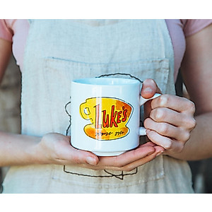 Gilmore Girls Luke's Diner Single Stackable Ceramic Mug | Coffee Cup For Espresso, Tea, Cocoa | Holds 13 Ounces