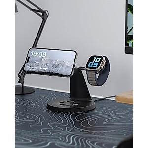 Charging Station for Apple Multiple Devices, for MagSafe Charger Stand, Wireless Charger for MagSafe 3 in 1 for iPhone 15 14 13 12 Series, Apple Watch, AirPods Pro/3/2 (30W Adapter Included)