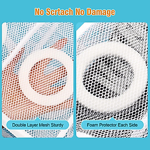 OKAKA 2Pcs Shoes Wash Bags Mesh Laundry Bags Sneaker Mesh Washing Bags for Gym Shoes,Sneaker,Slipper, and Other Washer-Safe Footwear