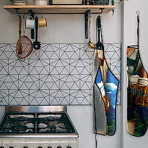 JFQ 2PCS Oktoberfest Apron, Oktoberfest Party German Dirndl with Adjustable Tying Ropes Cooking Gardening BBQ Baking Aprons for Bavarian Beer Festival