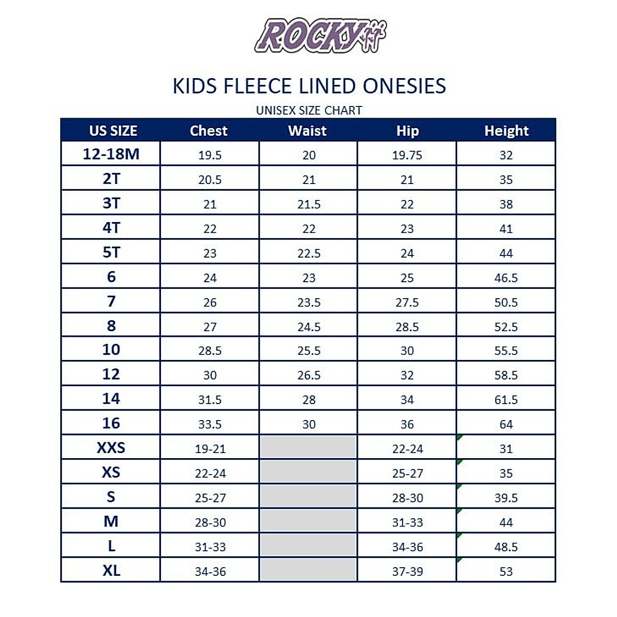 Rocky Kids Onesie Jumpsuit Cozy Summer Pajamas, Unisex, Fleece Lined, for Boys & Girls, Long Sleeve Thermals (Stay-Soft) for Boys & Girls (Stay-Soft) Long Sleeve (Black - XX-Small)