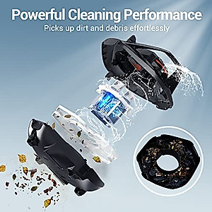 Gosvor Cordless Robotic Pool Cleaner, Pool Vacuum Cleaner Lasts 90 Mins, with Self-Parking Technology, LED Indicator, Automatic Pool Cleaners Ideal for Above/In-Ground Flat Pools up to 40 Feet