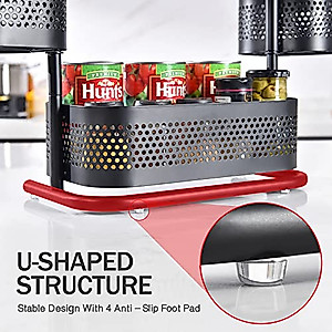 KINGRACK Bathroom Counter Organizer, 3 Tier Rotating Vanity Bedroom Storage cabinet, Cosmetic Holder Standing Shelf, Bathroom Tray for Countertop Storage, Kitchen Spice Rack,Black