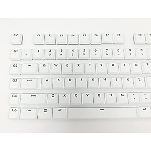 forG915 Complete Set of 87 keycaps to Replace Logitech G915/G913/G815/G813 TKL RGB Mechanical Gaming Keyboard(G915 White 109 Keys)
