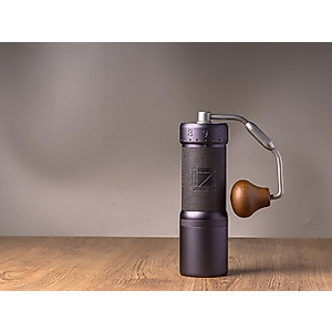 1Zpresso J-Max S Manual Coffee Grinder Iron Gray, Coated Conical Burr,Foldable Handle, Magnet Catch Cup Capacity40g, Numerical Adjustable Finely Setting, Faster Grinding Efficiency ideal for Espresso