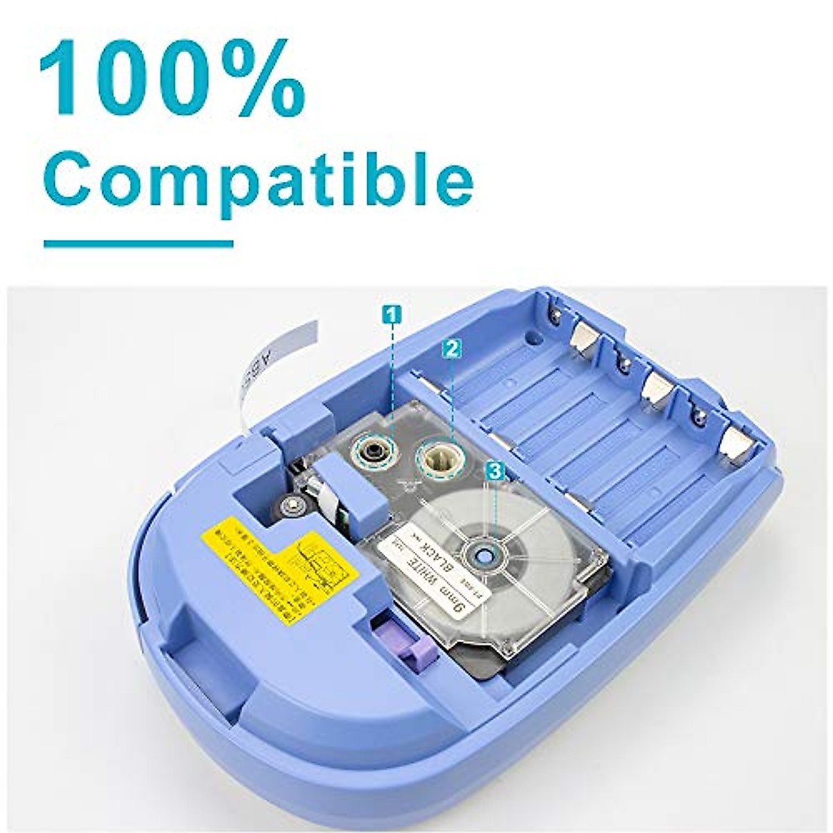 Absonic 4-Pack Compatible for Casio Label Maker Tape 9mm XR-9WE XR-9WE2S XR9WE2S 9mm Black on White Label It for KL-120 KL-60 KL-100 KL-750 KL750B KL-780 KL820 KL7000 KL7200 Label Maker, 3/8" x 26'