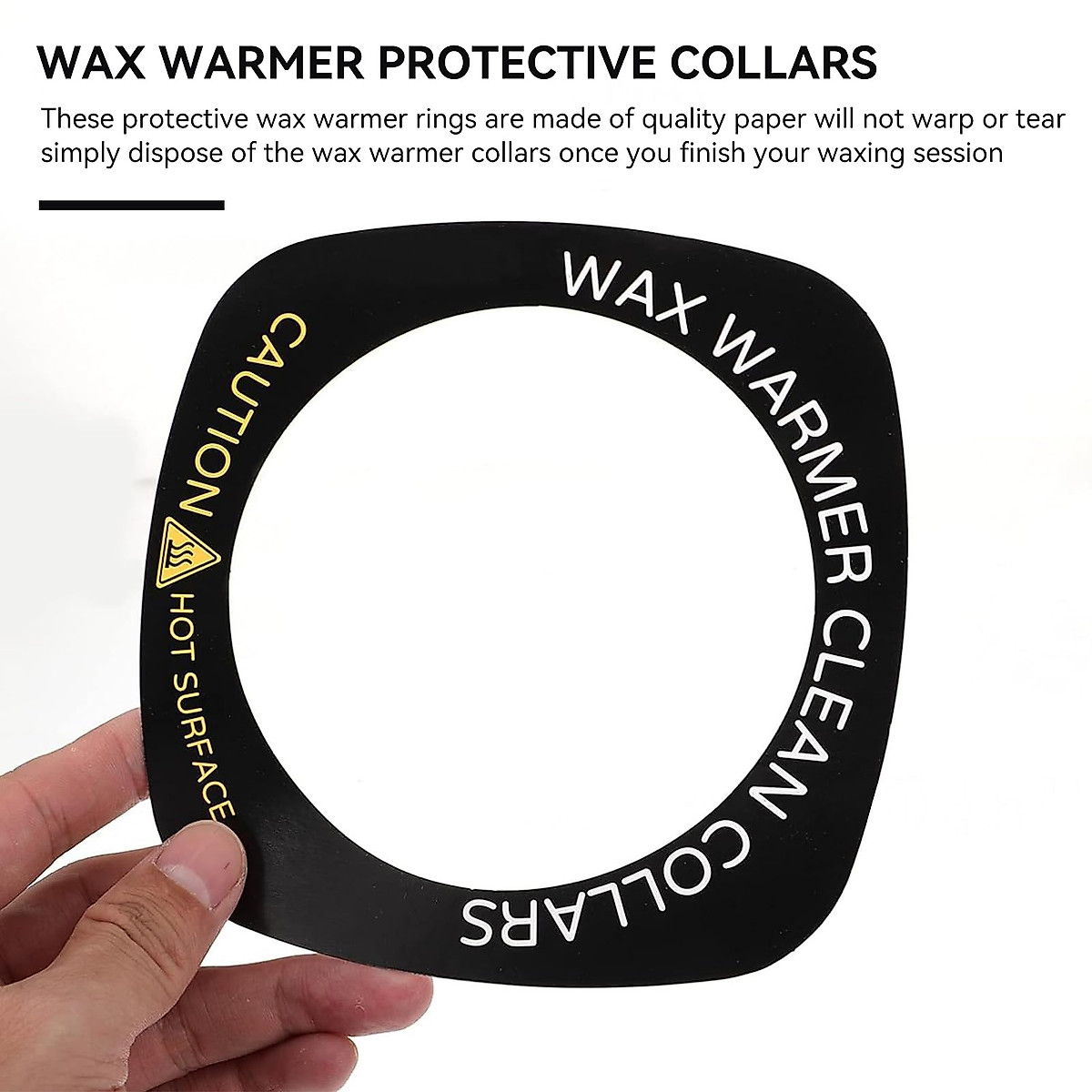 10pcs Wax Warmer Collar, Professional Wax Heater Protective Ring, Wax Warmer Clean Collars Wax Machine Accessories for Most Standard Size Wax Heaters (Square)