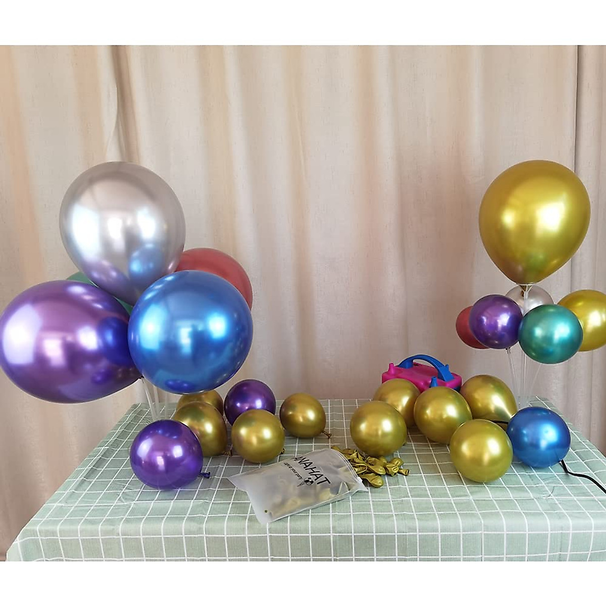 Metallic Gold Balloons for Party 100 pcs 5 inch Thick Latex Chrome balloons for Birthday Wedding Engagement Anniversary Christmas Festival Picnic or any Friends & Family Party Decorations