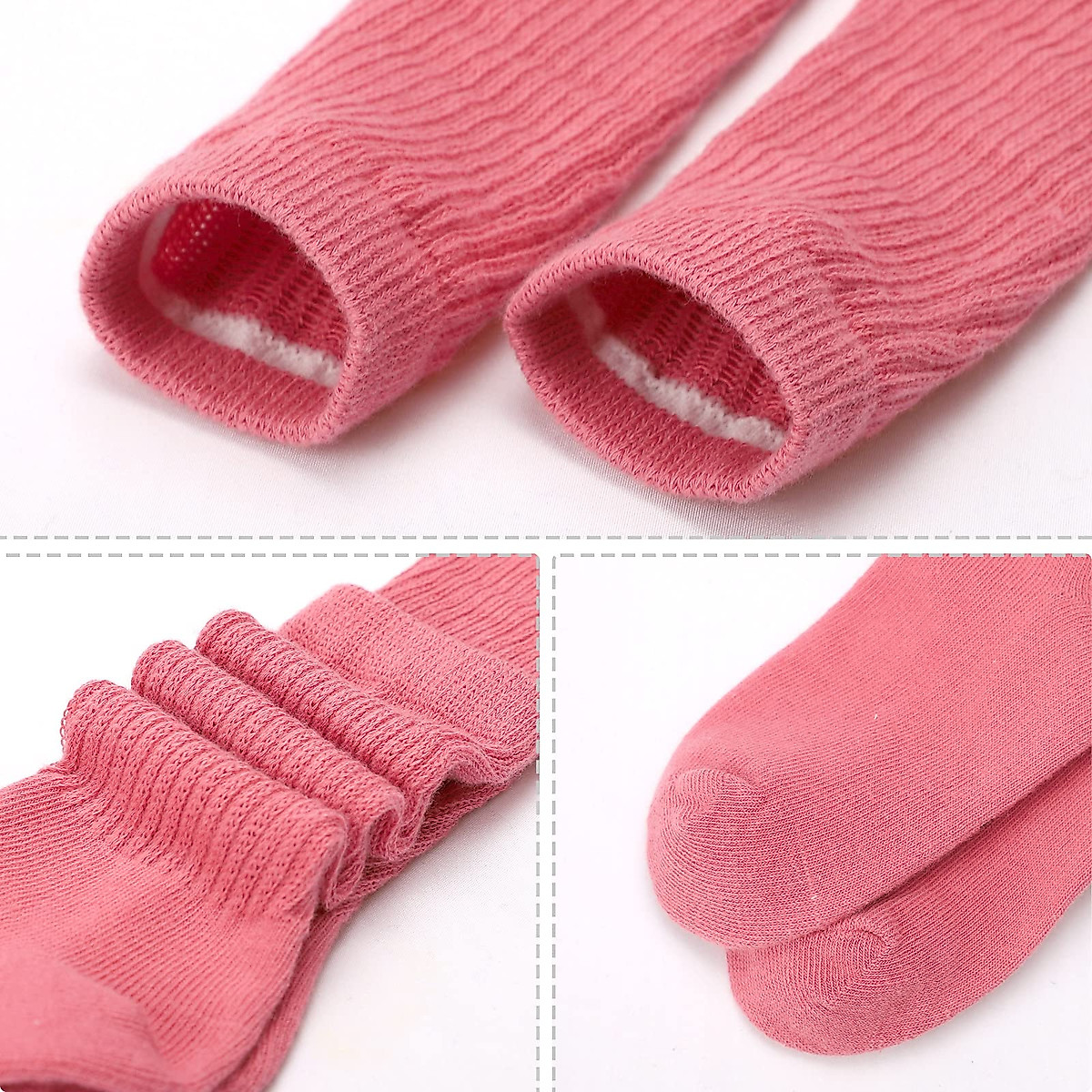 KEREDA Little Kids Girls Slouch Crew Socks Toddler Cotton Dress Sock 6-8 Years Multicolor