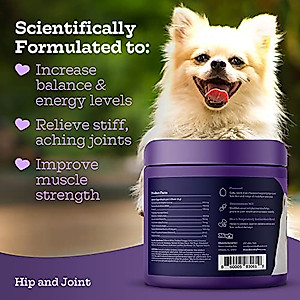 Moe's Glucosamine Dog Joint Supplement + Glucosamine, Chondroitin, Hyaluronic Acid, Vitamin C, E – Bone Health - Joint Pain Relief - Advanced Hip & Joint Care - 90 Chews - Made in USA – All Breeds