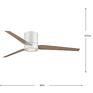 Progress Lighting Braden Collection 56" Three-Blade Indoor Hugger Ceiling Fan