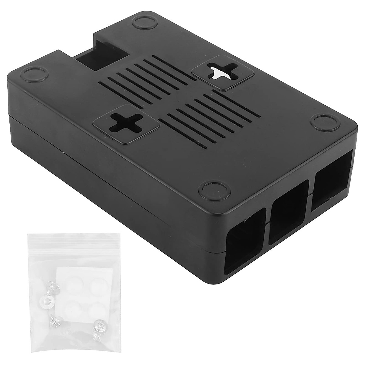 Raspberry Pi Case, 3B/3B+ ABS Shell Enclosure Sturdy Enclosure Box for Raspberry Pi Widely Used for Repair Parts for Man(Black)
