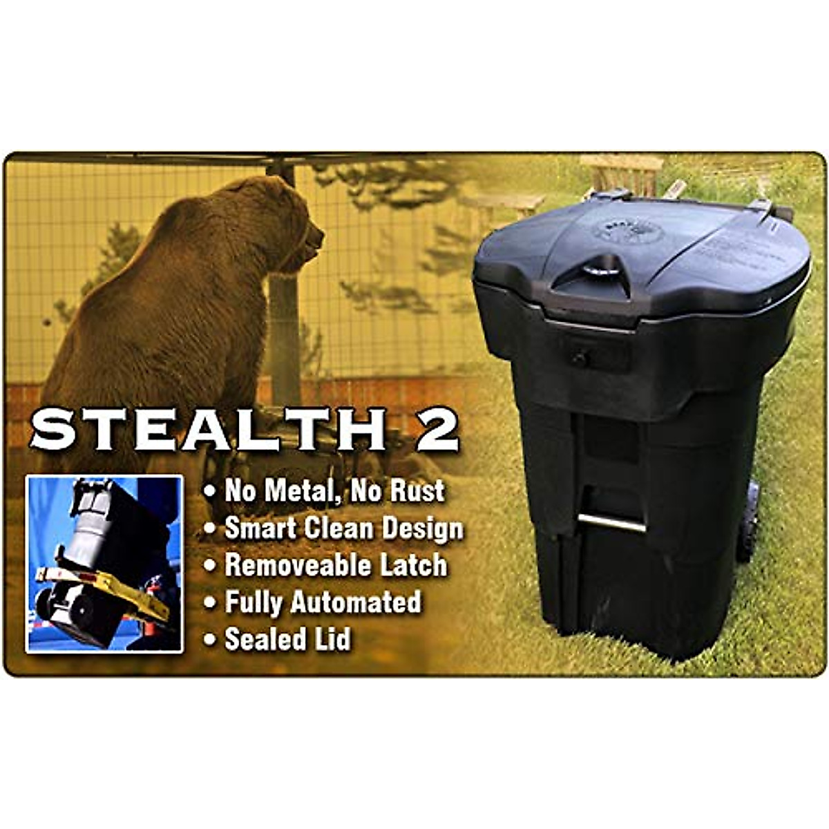 65 Gallon Bearicuda Stealth Bear-Resistant Garbage Can