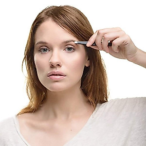 Amaok Eyebrow Tweezer with Comb - Tweezer Slant Tip, Professional Stainless Steel Slant Tip Tweezer - The Best Black Precision Eyebrow Tweezers