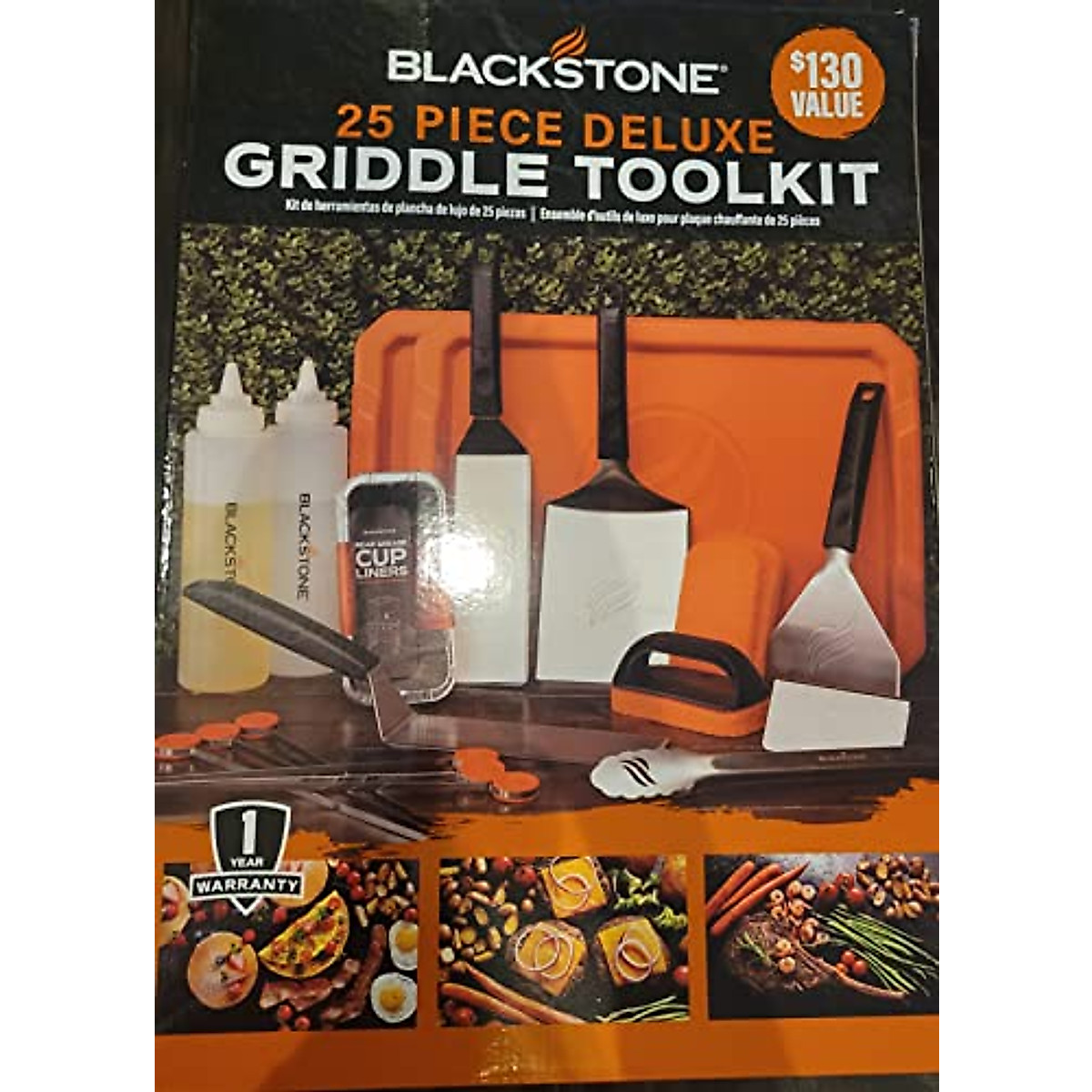 Blackstone 25 Piece Griddle Tool Kit Gift Set for Outdoor Cooking