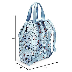 Vera Bradley Women's Recycled Lighten Up Reactive Backpack Cooler Lunch Bag, Gray Heather, One Size US