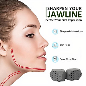 Jawrize Jaw Exerciser - Jawline for Sharp Jawline, Slim and Tone Your Face, Double Chin Reducer Men Women, Face Slimmer, BPA Free Silicone Excersize Equipment, Workout Kit, Grey