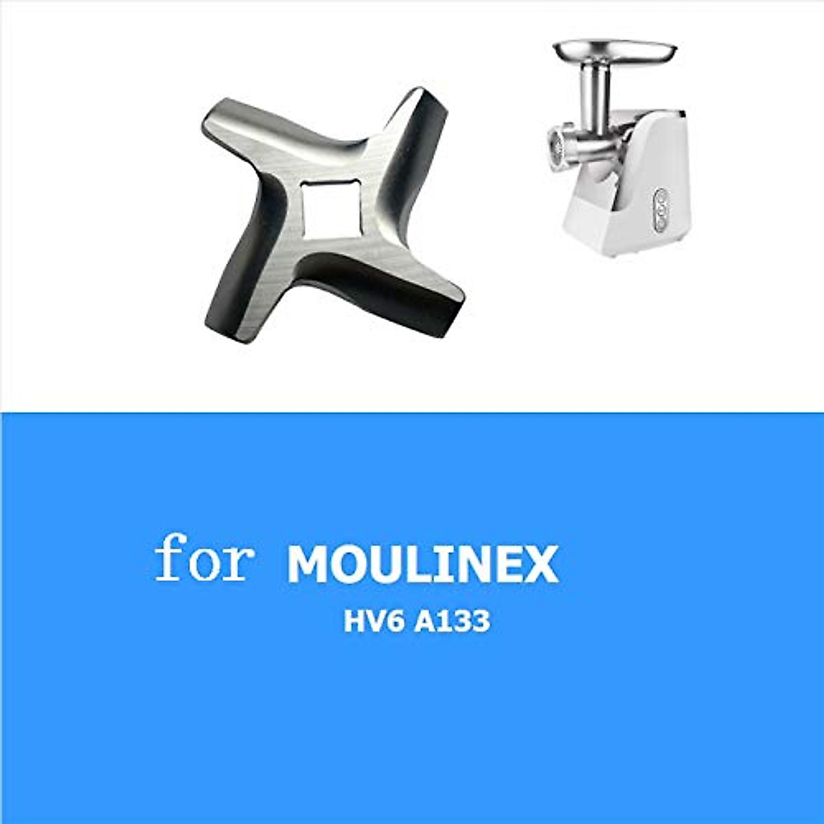 ADUCI 3pcs Meat Grinder Knife Mincer Blade with Square Hole Spare Parts for Moulinex HV6 Type A133 Kitchen Appliance