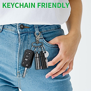 Small Pill Box,(2 Pack) Keychain Pill Holder Portable Mini Travel Pill Container Metal Case Bottle with Keyring