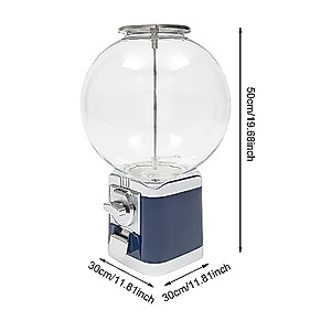 BANLICALI Vending Machine, Modern Freestanding Mini Candy Vending Machine with Keys, Big Bubble Gumball Bank for 1.26" Ball, Gumball Dispenser Machine for Business Coin Capacity 800-1000 (Dark Blue)