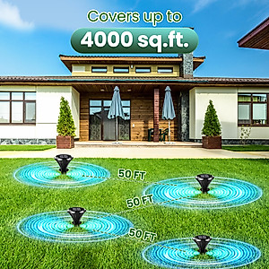 Lookatool Solar Mole Repellent Ultrasonic, Gopher Repeller with LED Night Light, Vole Deterrent Outdoor Waterproof, Snake Chipmunk Sonic Spike Stakes in Yard, Lawn, Garden, 4 Pack, Black